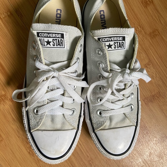 Converse | Shoes | Light Grey Converse | Poshmark
